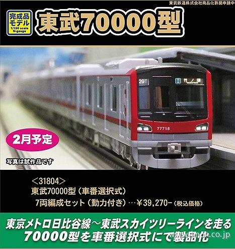 東武70000型 7両セット | 鉄道模型店 Models IMON