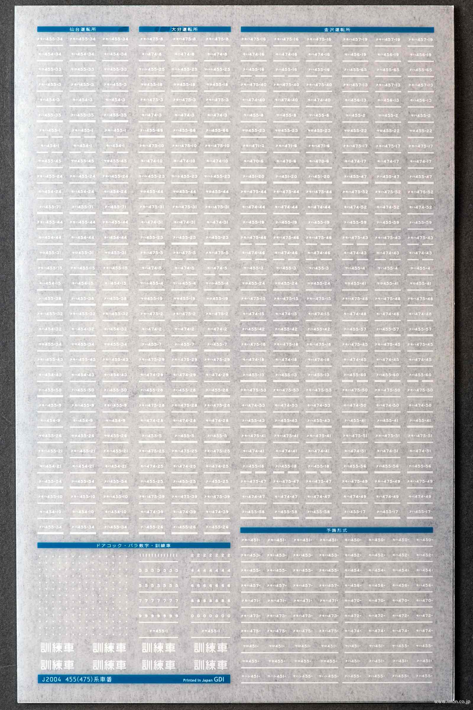 J2004 455（475）系 | 鉄道模型店 Models IMON