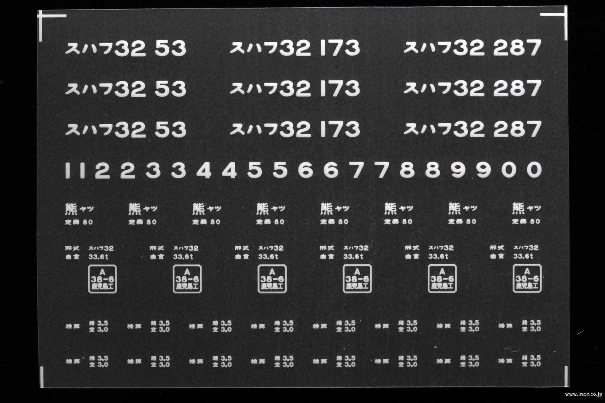20753 貨車常備駅インレタ153 田浦 | 鉄道模型店 Models IMON